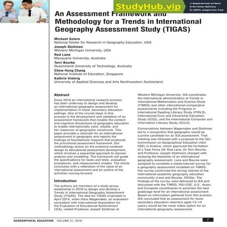 Quantitative Methods in Geography Making the Connections between ...