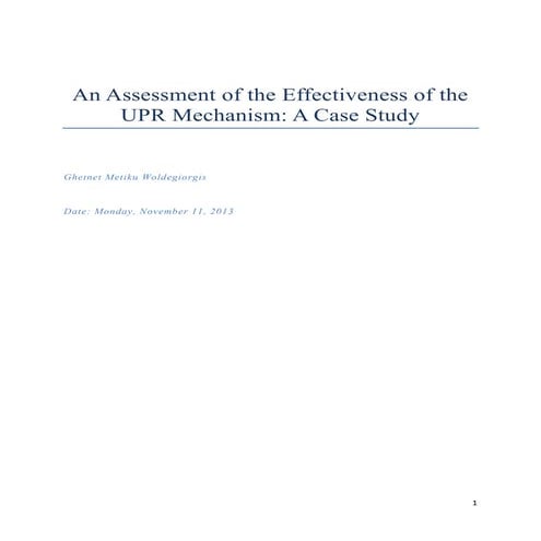 Ghetnet Metiku - An assessment of the effectiveness of the Universal ...