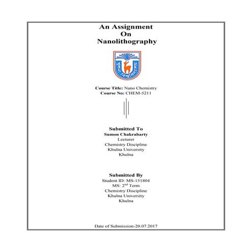 An assignment lithography | PDF