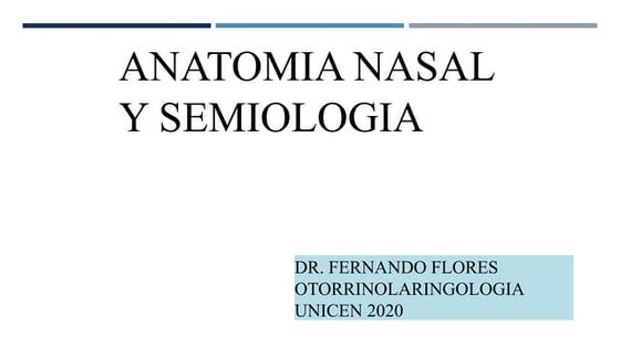 Anatomía Fosas nasales y nariz | PPT