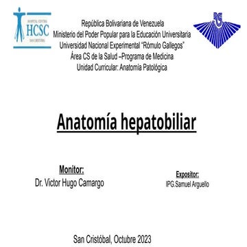 Anatomia hepatobiliar.pptx venezuela tachira | PPTX