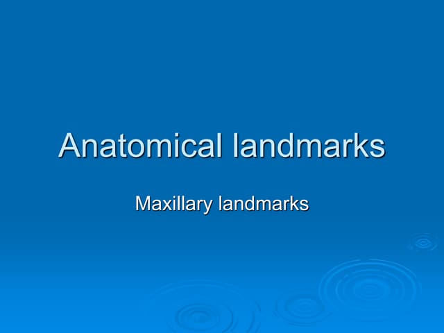 Anatomic landmarks seen in a IOPA | PPTX