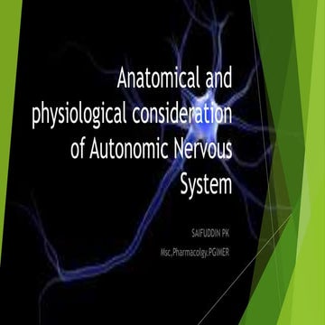 Anatomical and physiological consideration of ans [autosaved ...
