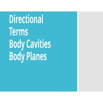 AnatomicalDirectionalTermsBodyPlanesCavitiesPositionsPowerPoint.pptx
