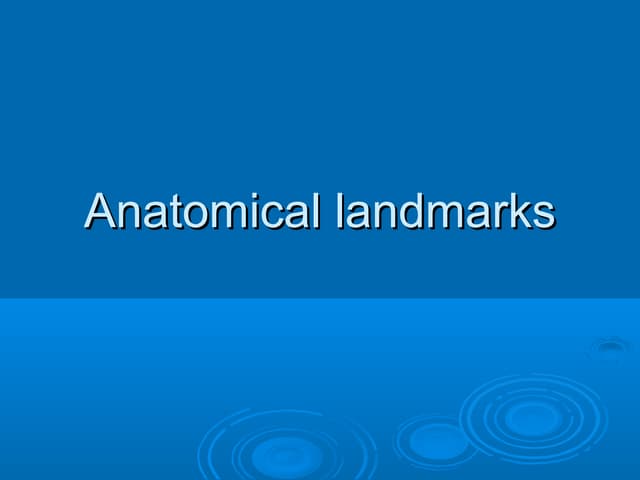 Anatomical landmarks in Periapical and Orthopantomogram X-ray | PPTX