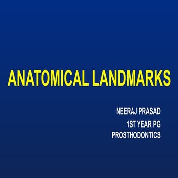 Anatomical landmarks of maxilla and mandible [autosaved] | PPTX