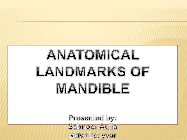 Anatomical landmarks of edentulous maxillary arch | PPTX