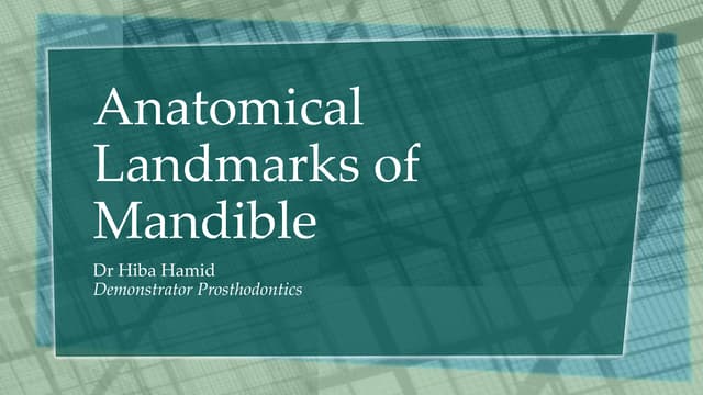 Anatomical landmarks of edentulous maxillary arch | PPTX
