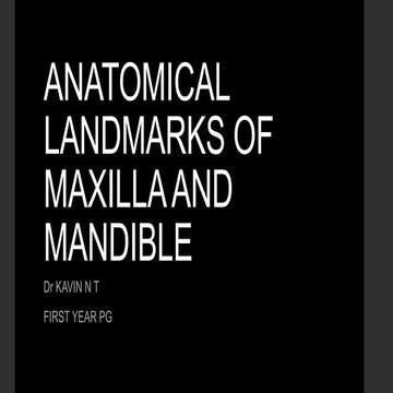 maxillary anatomical landmarks | PPTX