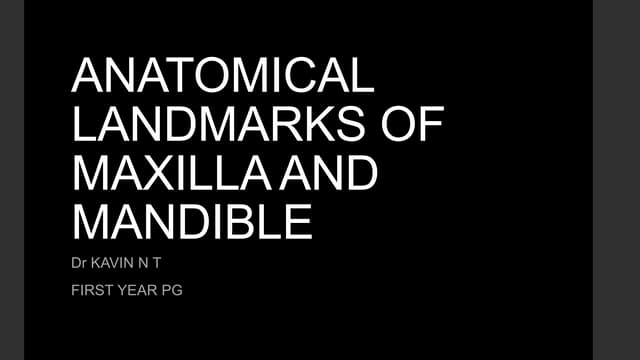 Anatomical landmarks of edentulous maxillary arch | PPTX