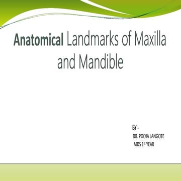 Maxillary and mandbular anatomical landmarks | PPTX