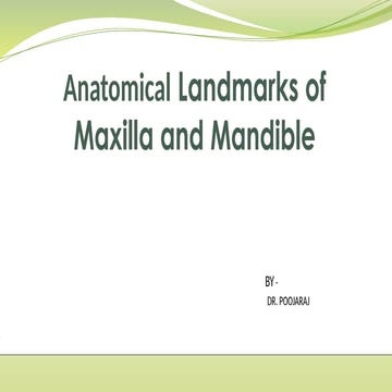 maxillary anatomical landmarks | PPTX