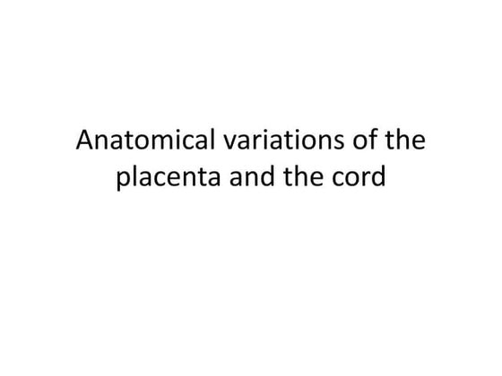 Placenta abnormalities | PPT