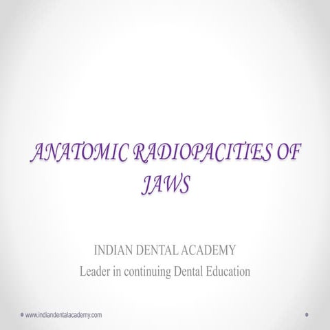 Anatomic radiopacities / dental implant courses | PPT