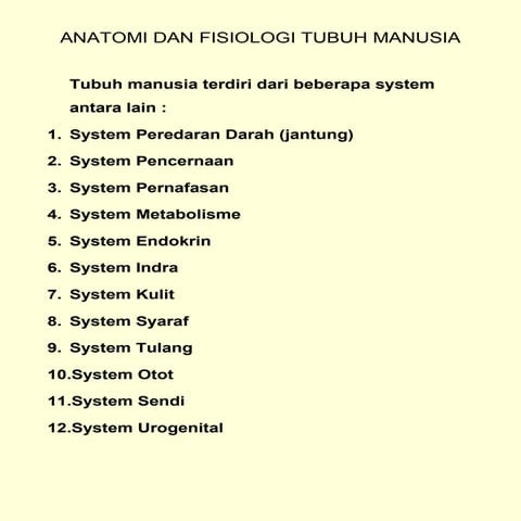 Anatomi dan fisiologi tubuh manusia 4 & 5 | PPT