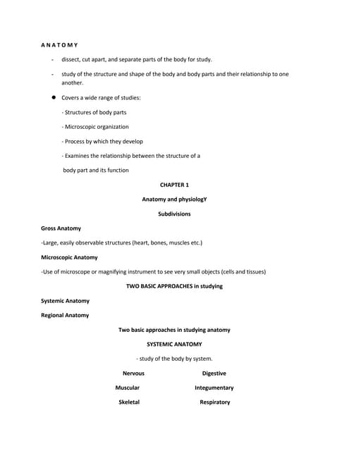 Introduction to Human Anatomy | PPTX