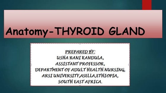 Anatomy of thyroid gland | PPTX | Thyroid Disorders | Endocrine and ...
