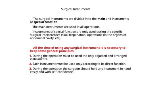 Surgical instrument ppt | PPTX | Oral care | Personal Care