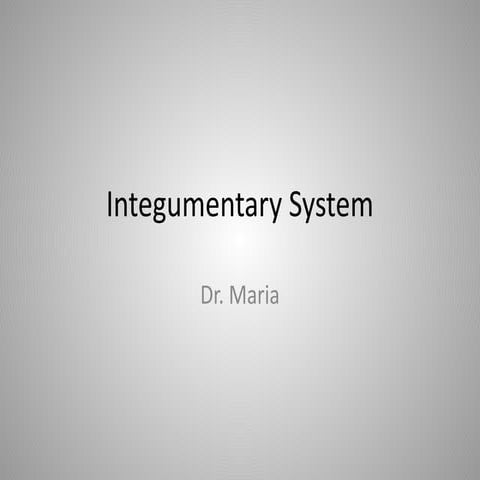 Integumentary System | PPT