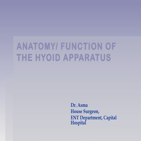 Anatomy and functions of hyoid | PPT