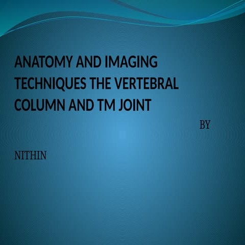 MRI SPINE ANATOMY | PPTX