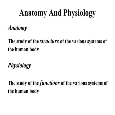 Anatomy and physiology | PPT