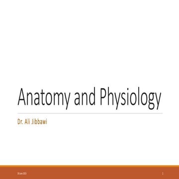 Anatomy and Physiology.pptx | Biological Sciences | Science