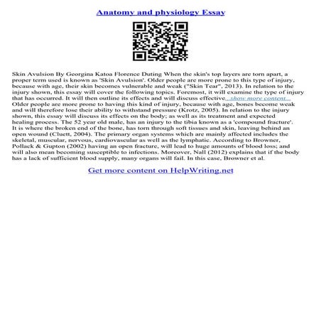 Anatomy And Physiology Essay | PDF