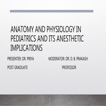 Anatomy and physiology in pediatrics | PPTX