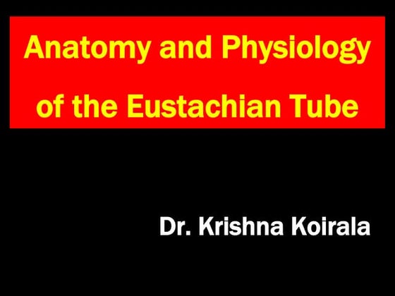 EUSTACHIAN TUBE FUNCTION TESTS.powerpoint presentation | PPTX