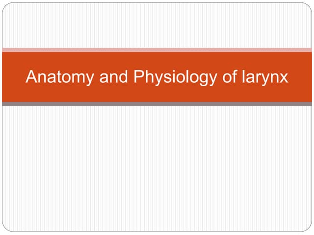 Anatomy of larynx and trachea final | PPT