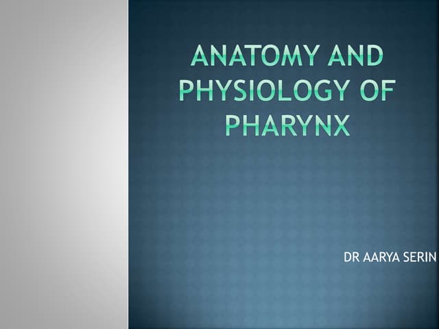 Anatomy of pharynx | PPTX