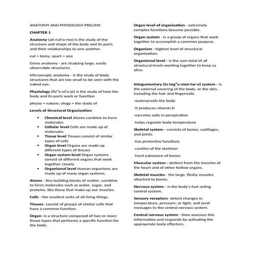 POINTERS FOR ANATOMY AND PHYSIOLOGY PRELIMS.docx