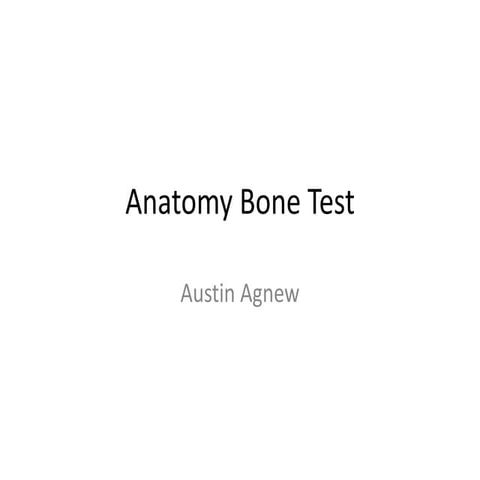 Anatomy bone test | PPTX