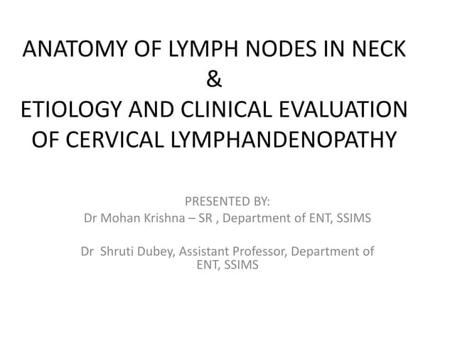 Cervical Lymphadenopathy | PPTX
