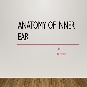 ANATOMY INNER EAR pg level ms ent . pptx | PPTX