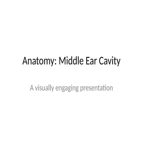 Anatomy_Middle_Ear_Cavity for medicine students | PPT