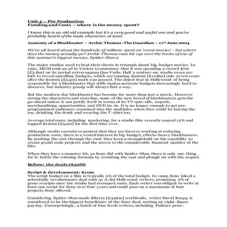 Anatomy of a blockbuster | PDF