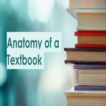 Anatomy of a Textbook | PPT