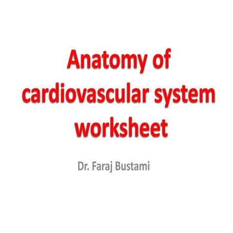 Anatomy pictures of cardiovascular system worksheet | PPT