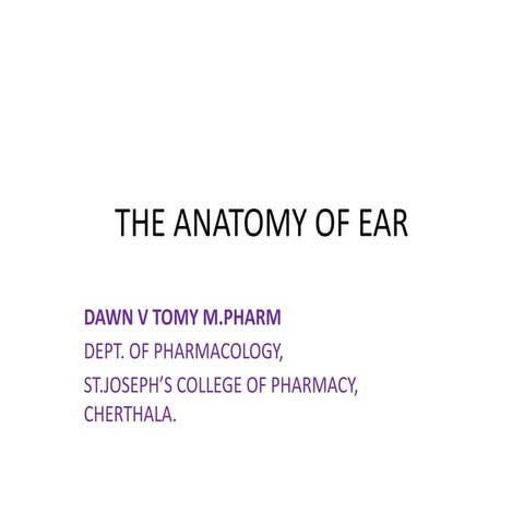 Anatomy of inner ear | PPT