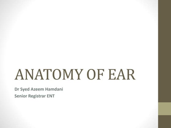 Anatomy of Ear | PPTX