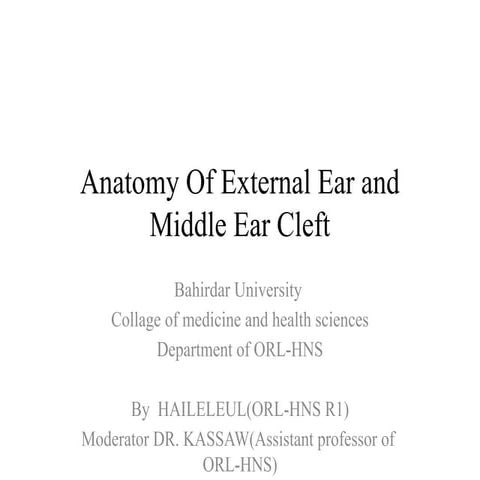 Endoscopic anatomy of middle ear.jshpptx | PPTX