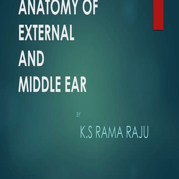 Anatomy of external n middle ear | PPTX