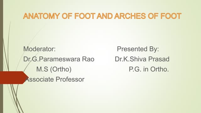 Sole of foot | PPTX