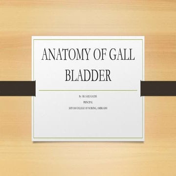 Anatomy of gall bladder | PPTX
