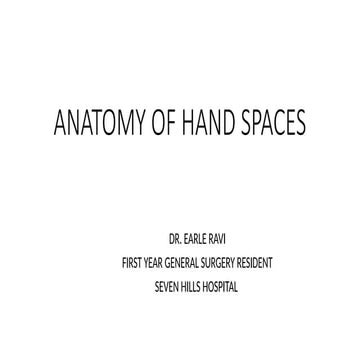 Spaces of Hand and Forearm | PPTX