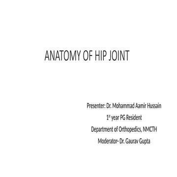 Hip joint anatomy | PPT