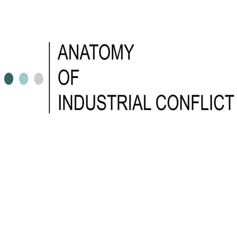 Anatomy Of Industrial Conflicts | PPT