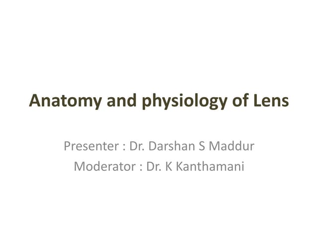 Anatomy of crystalline lens by Dr. Aayush Tandon | PPTX | Eye and ...